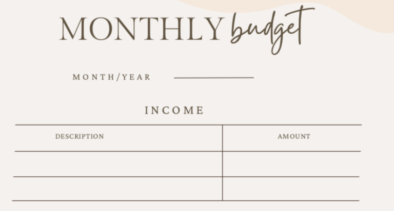 Create a Simple Written Budget - With a Free Template - Homemaker Made ...